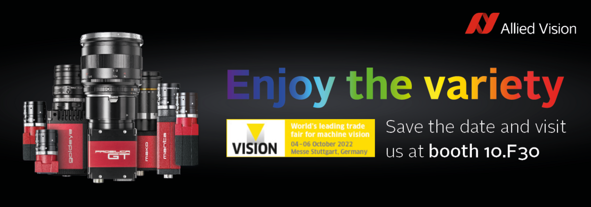 Allied Vision will be showcasing GigE Vision Alvium cameras and many other new products at ...